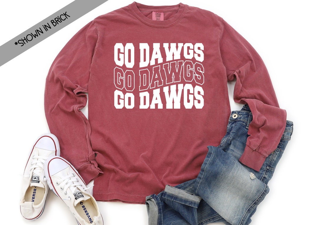 Go Dawgs - Comfort Colors Long Sleeve Unisex Tee, College Football ...