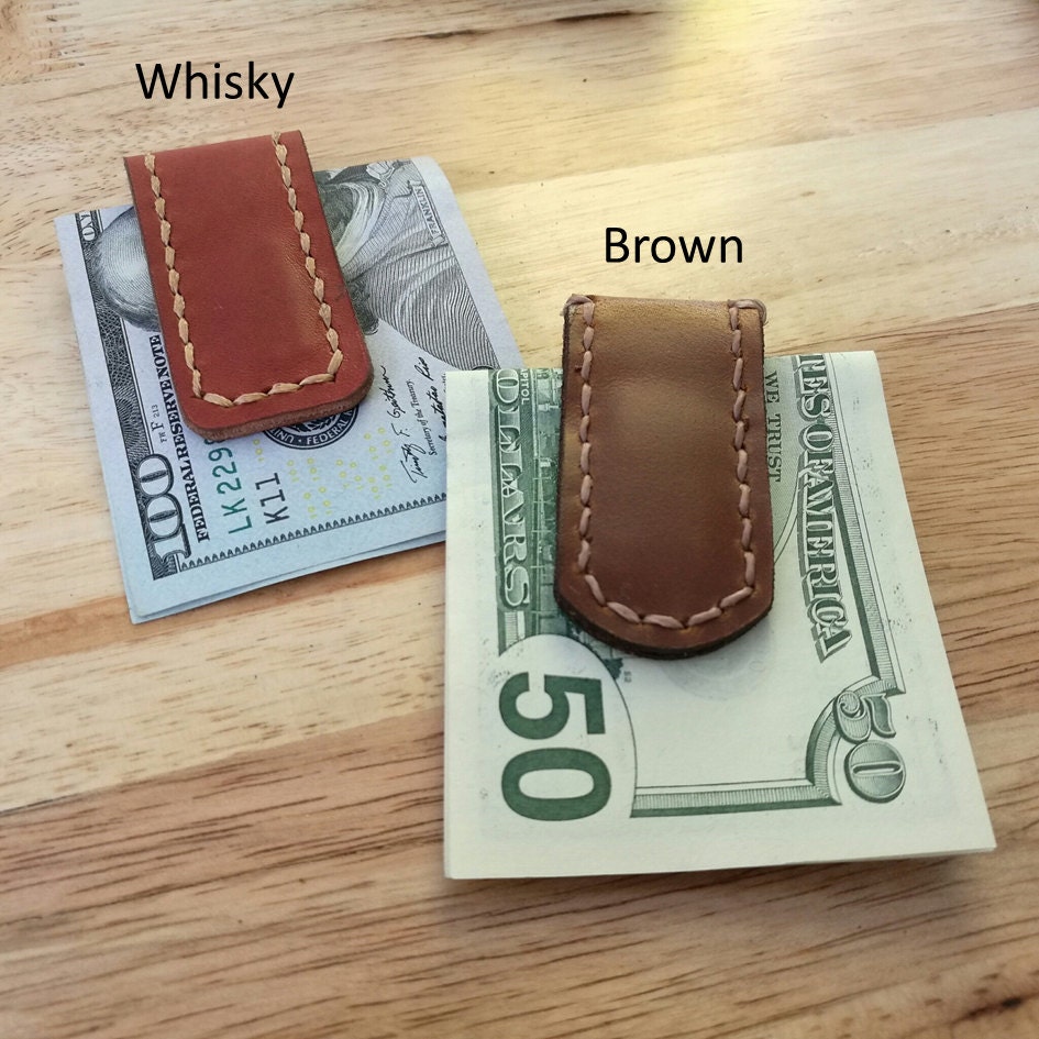 Personalized Money Clip Magnetic Leather Money Clip Engraved | Etsy