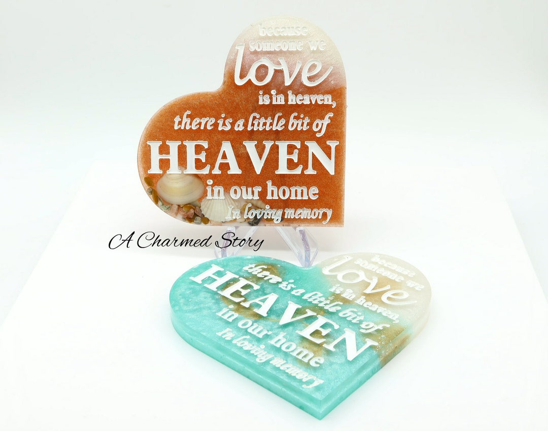 Resin Memorial Heart | in Memory | Memories | Thinking of You ...