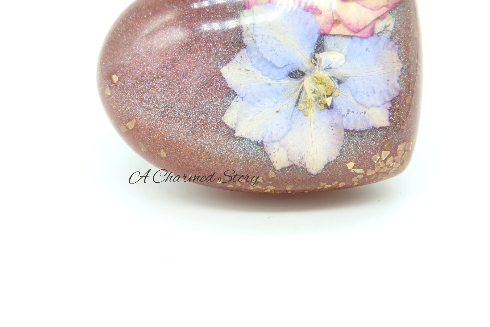 Floral Heart Paperweight | Floral Home Decor | Pressed Flowers | Nature ...