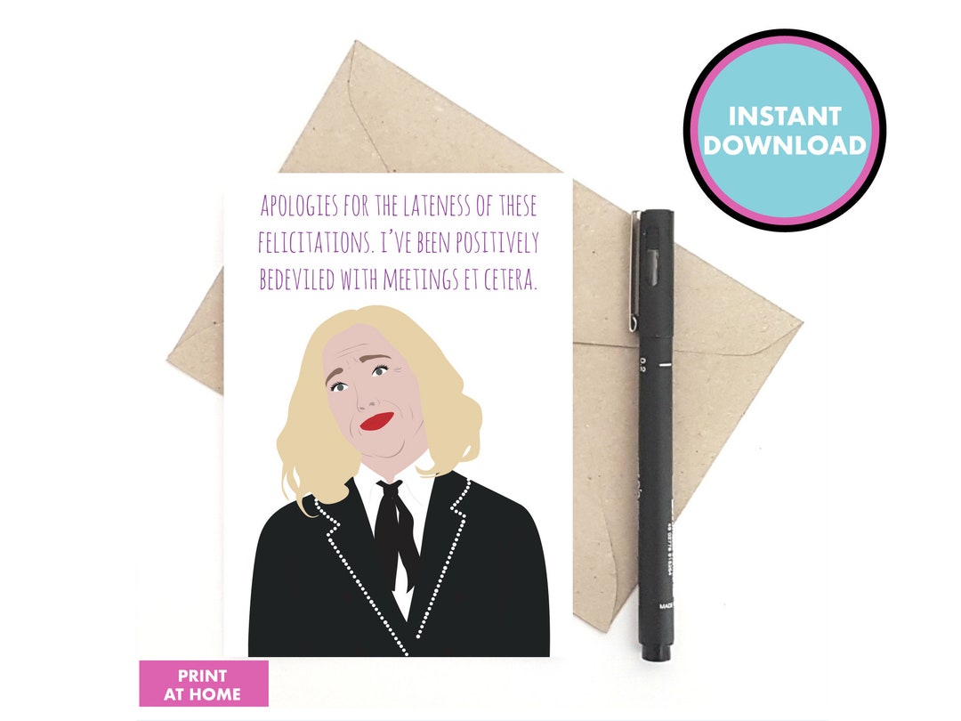 Moira Rose Birthday Card - Schitt's Creek Birthday Card - Belated ...