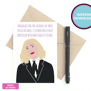 Moira Rose Birthday Card - Schitt's Creek Birthday Card - Belated ...