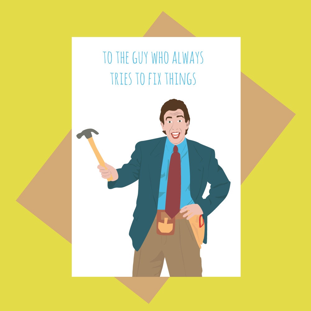 Home Improvement greeting card Tim the tool man Taylor | Etsy