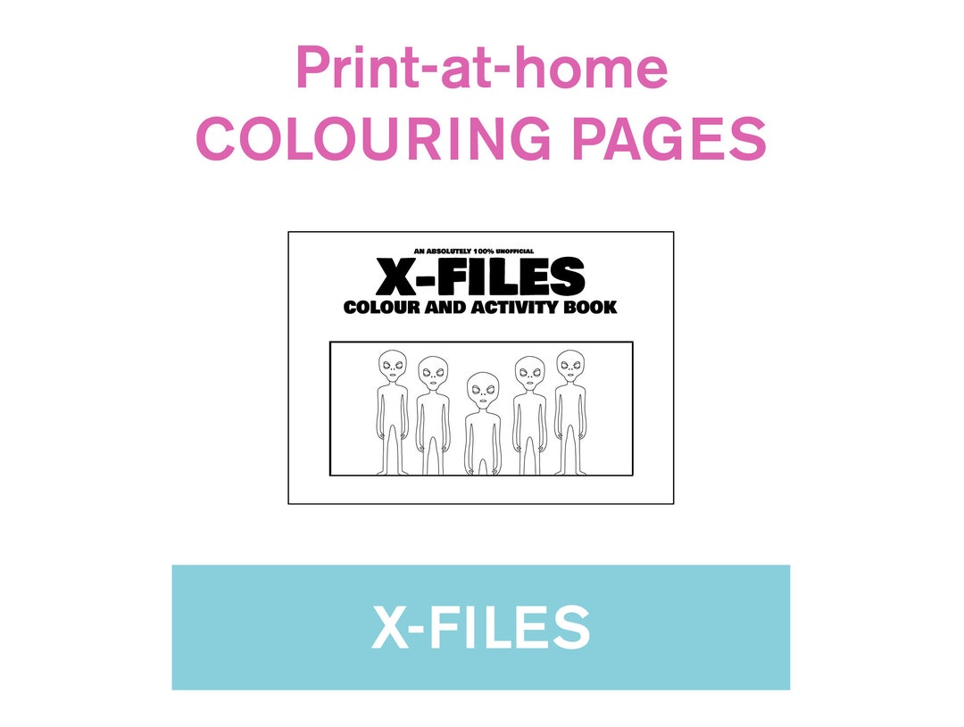 X-files Colour and Activity Book Print at Home Adult - Etsy