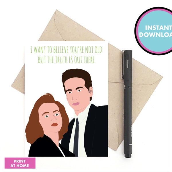 Birthday Card X Files - Etsy