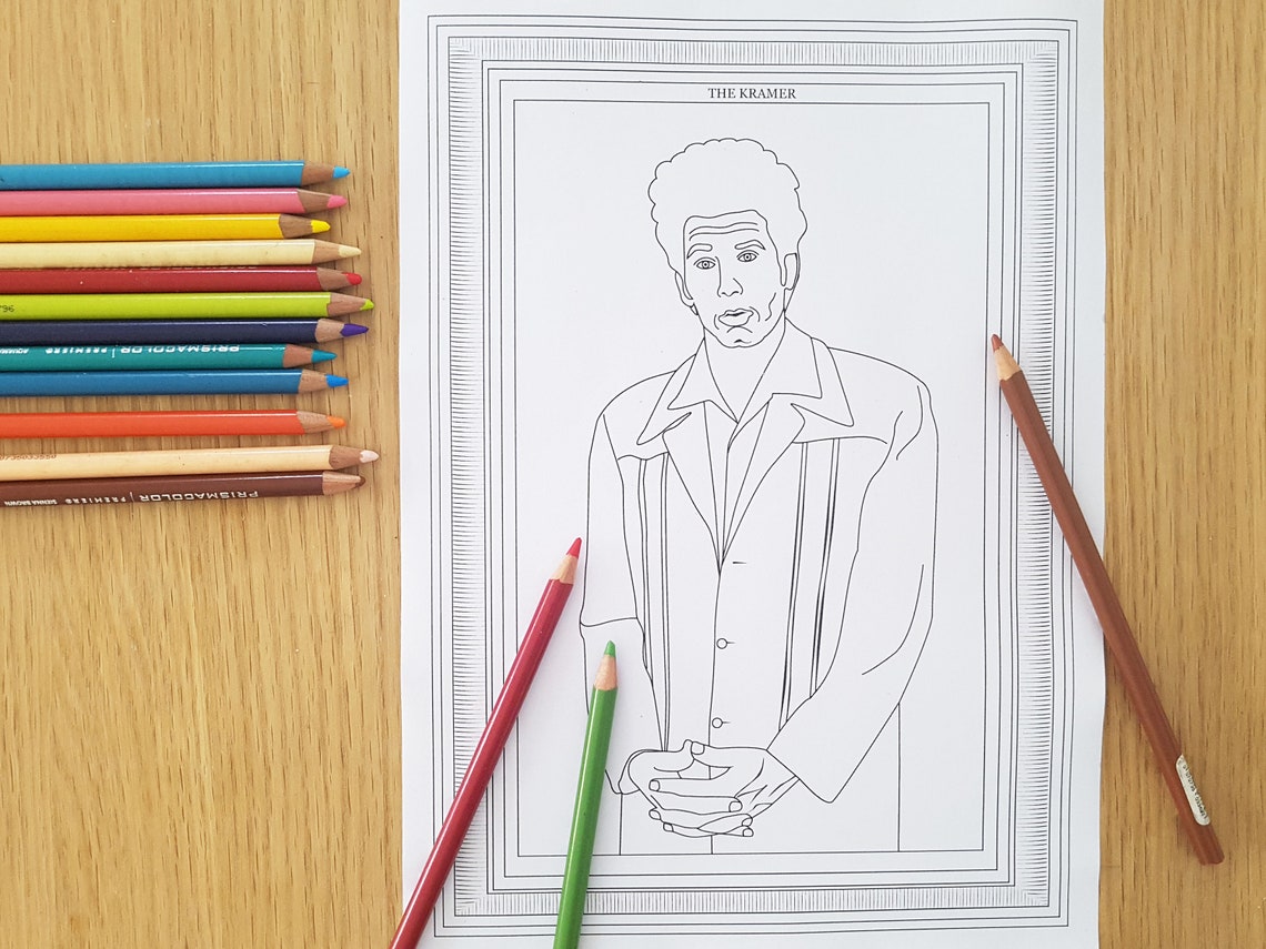 Seinfeld Colouring Pages Cosmo Kramer Colouring Pages Adult Colouring ...