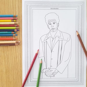 Seinfeld Colouring Pages Cosmo Kramer Colouring Pages Adult Colouring ...