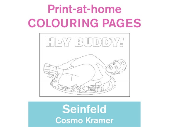 Seinfeld Colouring Pages Cosmo Kramer Colouring Pages | Etsy