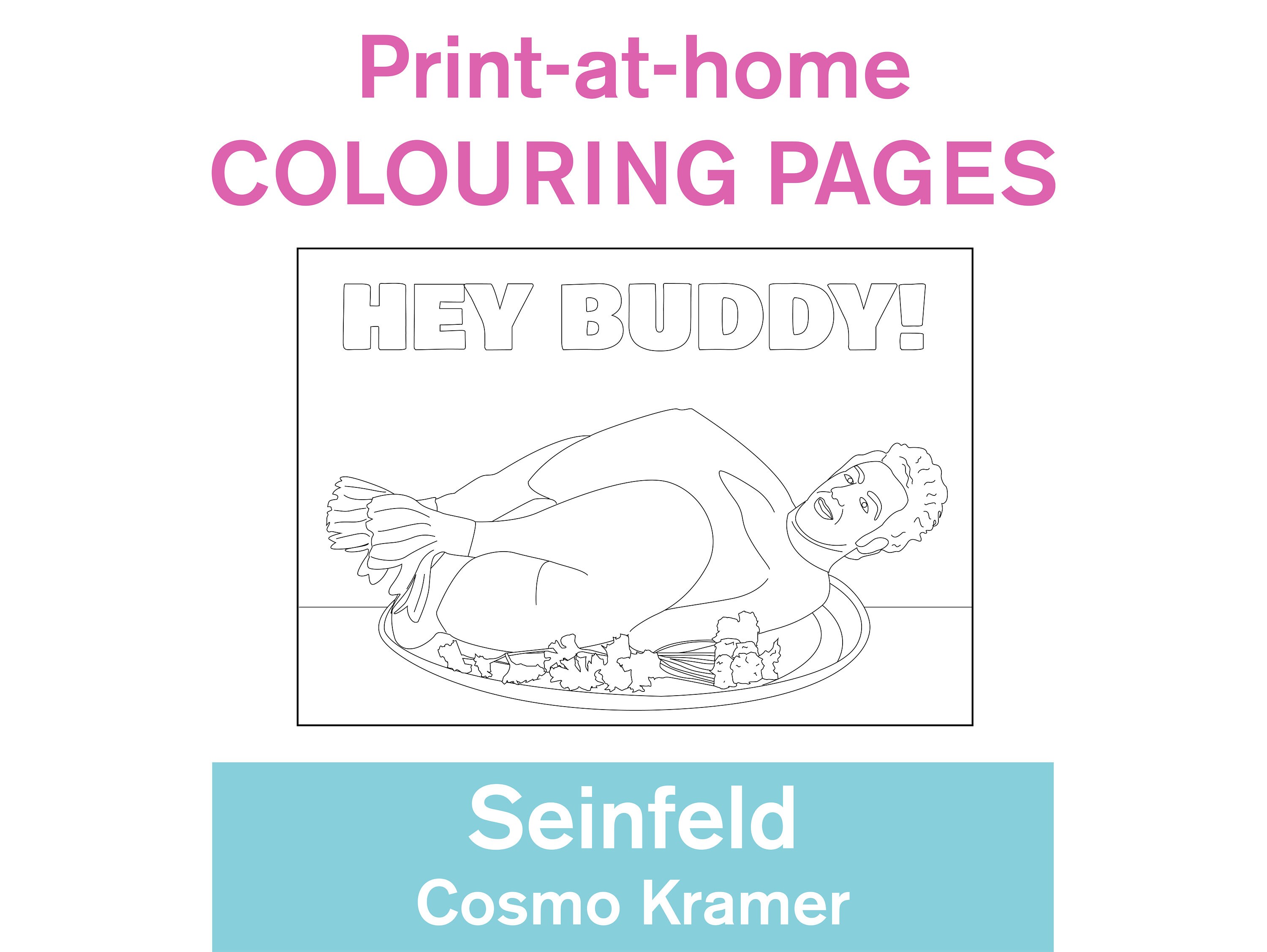 Seinfeld Colouring Pages Cosmo Kramer Colouring Pages Adult Colouring ...