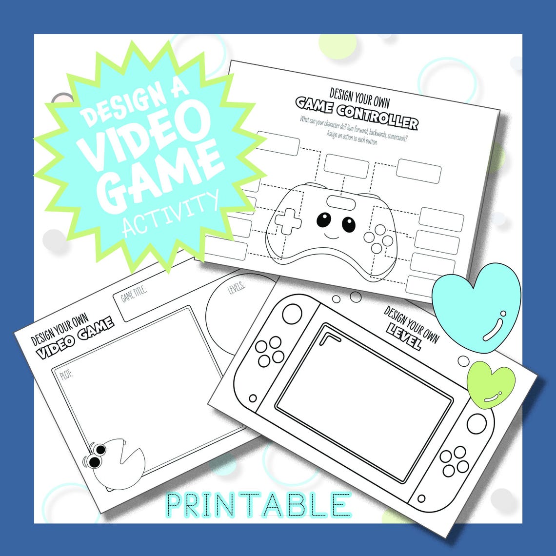 Design Your Own Video Game Activity Printable - Etsy