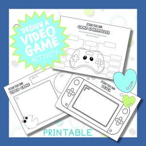 Design Your Own Video Game Activity Printable - Etsy