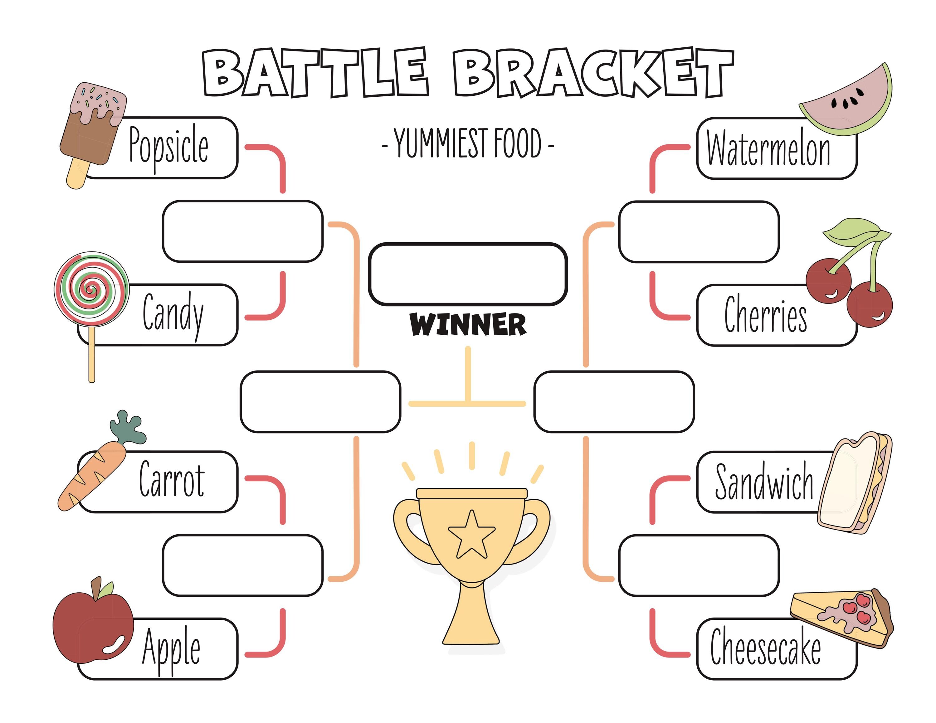 Battle Brackets Printable Download - Etsy