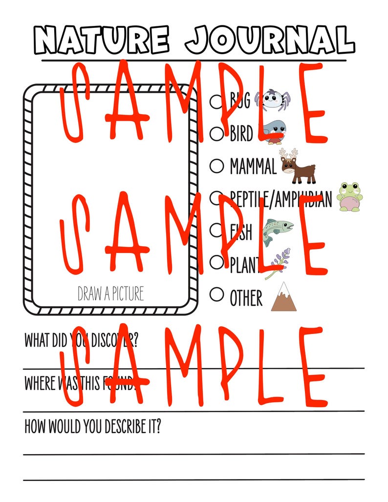 Nature Journal Printable - Etsy
