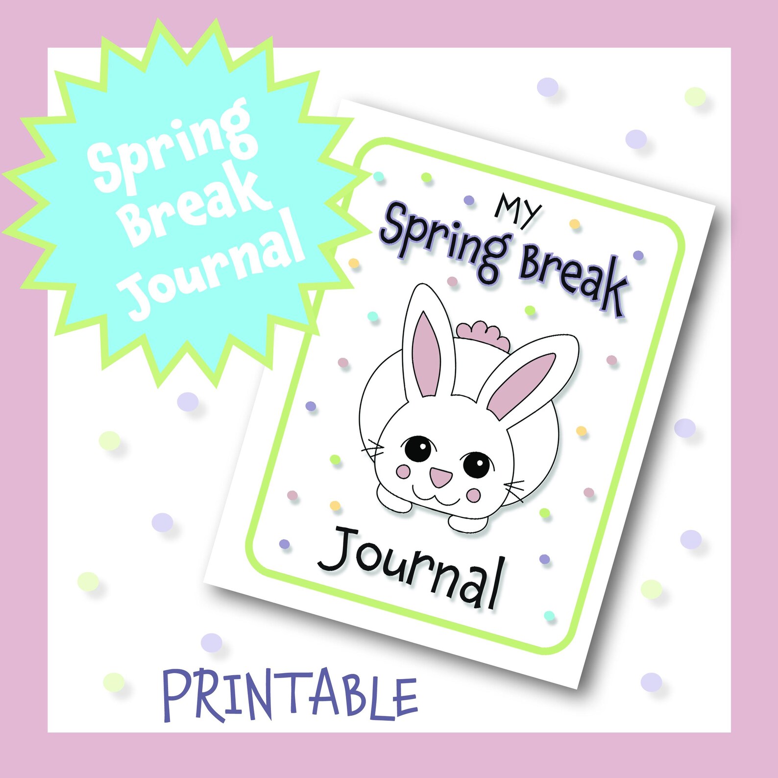 Spring Break Journal Printable - Etsy