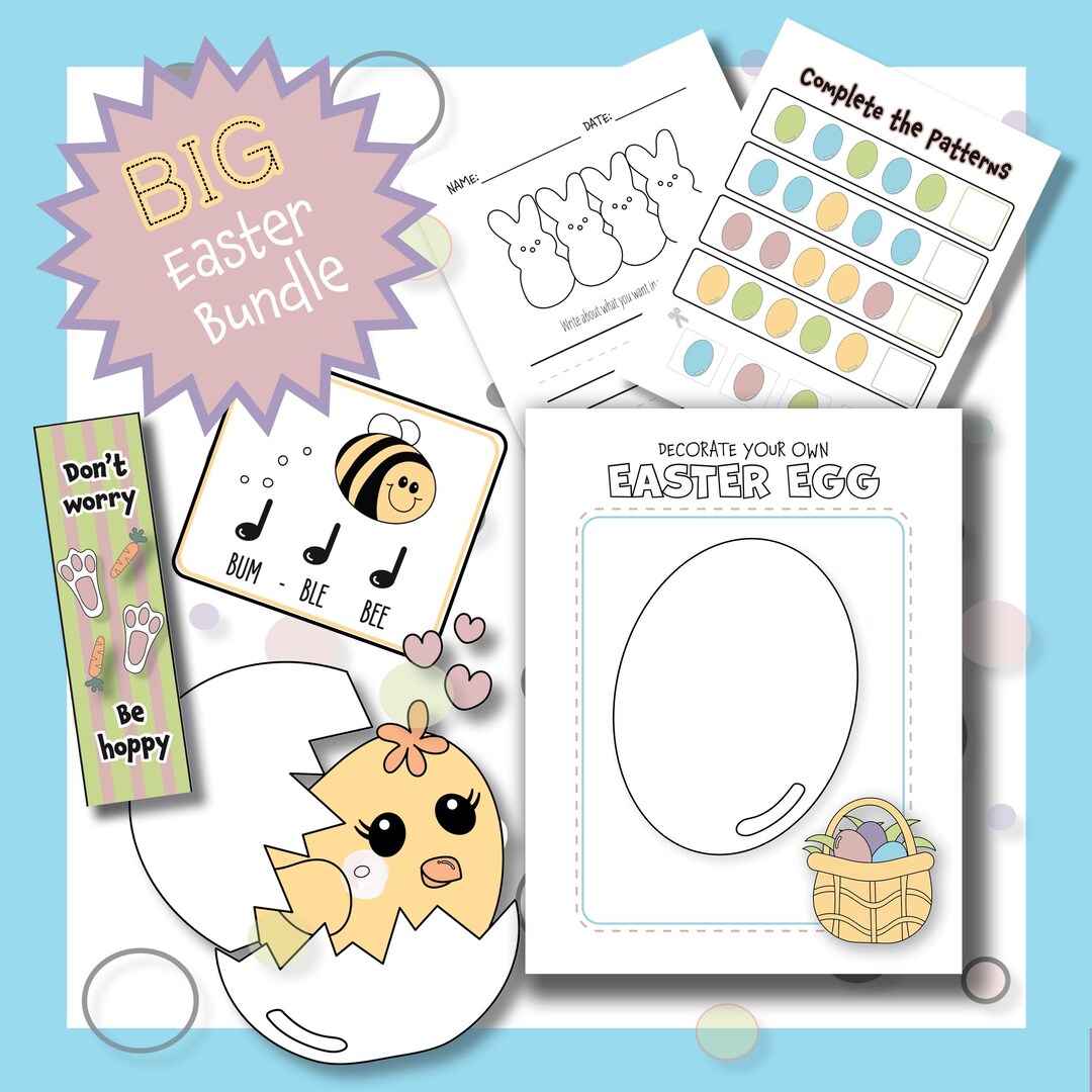 Easter School Activities Printable - Etsy