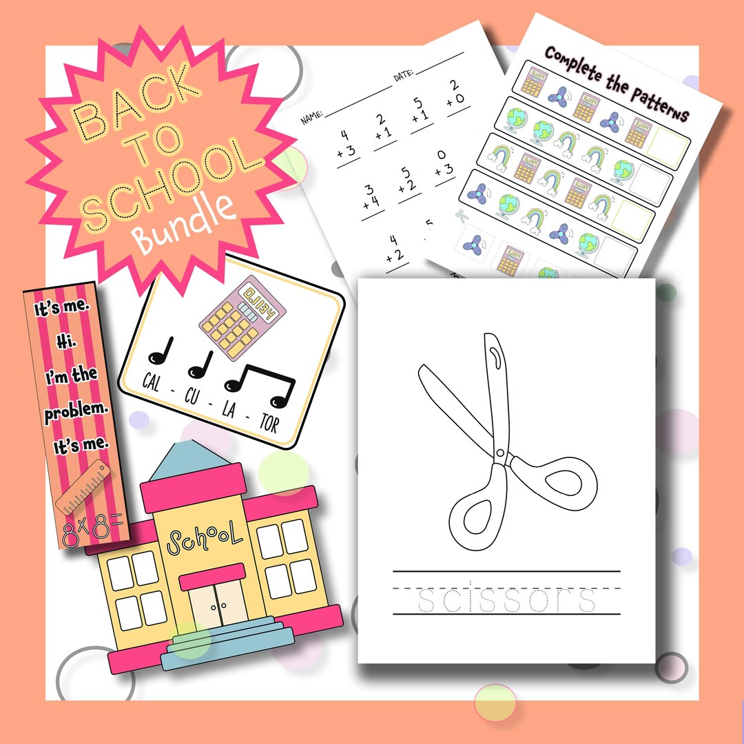 Back to School Activities Printable - Etsy