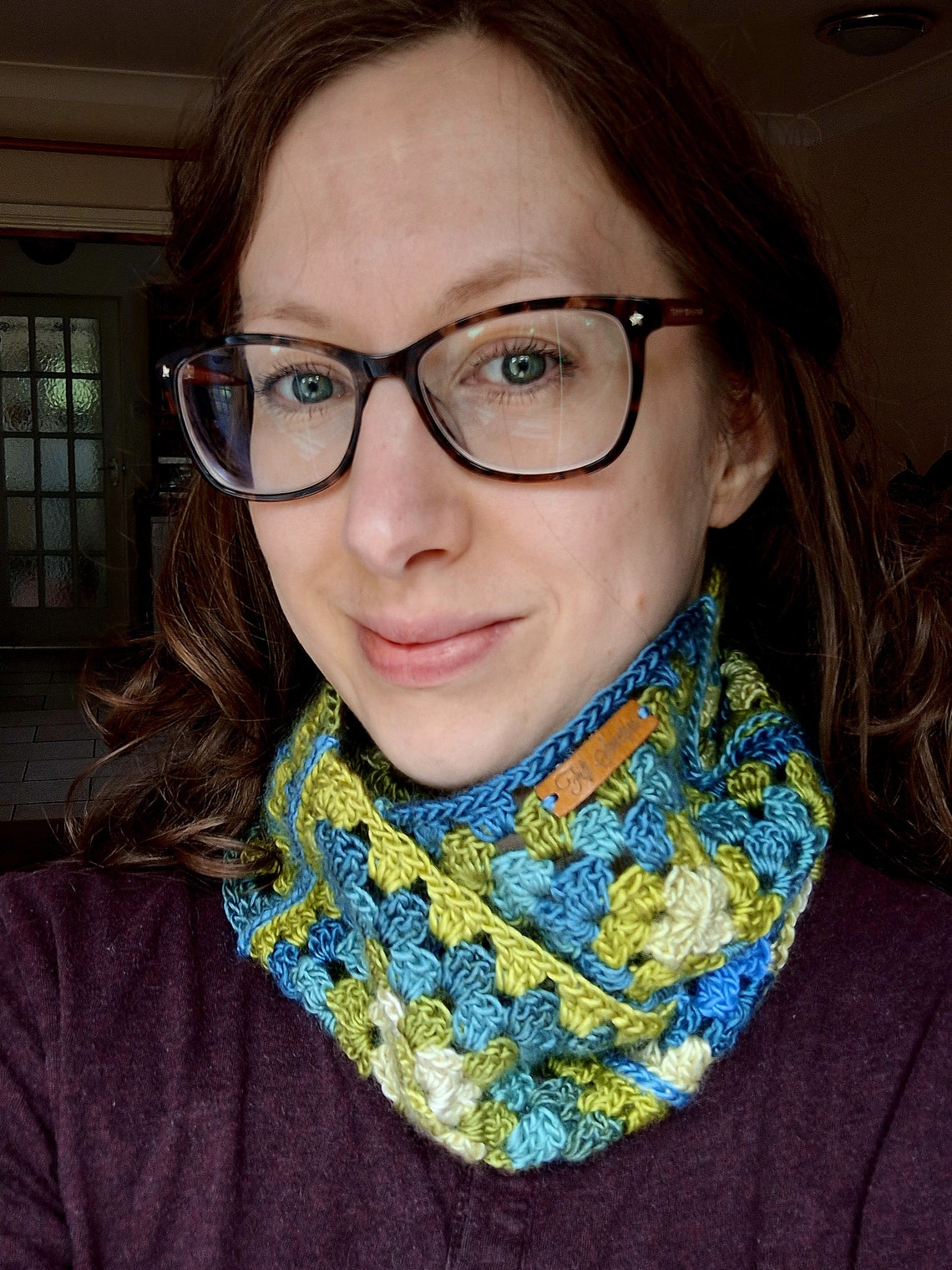 Granny Square Cowl Crochet Boho Snood Handmade Hippie - Etsy