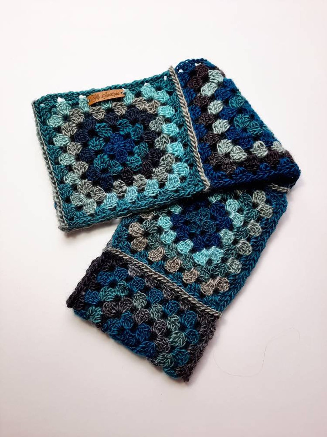 Granny Square Cowl Crochet Boho Snood Handmade Hippie - Etsy