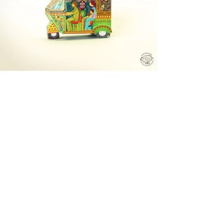 DIY Bombay Auto Rickshaw Paper Box Craft Kit Green Design Cute Office ...