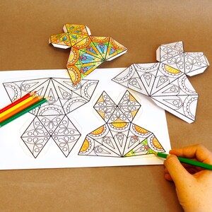 COLOR-ME Paper Ornament DIY Printable Papercraft / Activity Adult ...