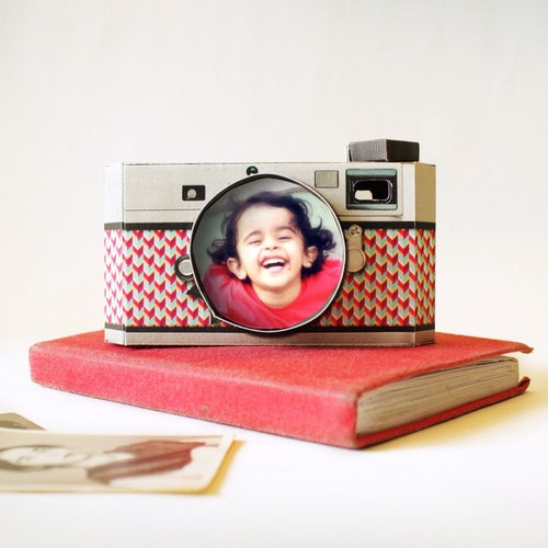 Printed Papercraft DIY Paper Camera Photo Frame Colorful - Etsy UK