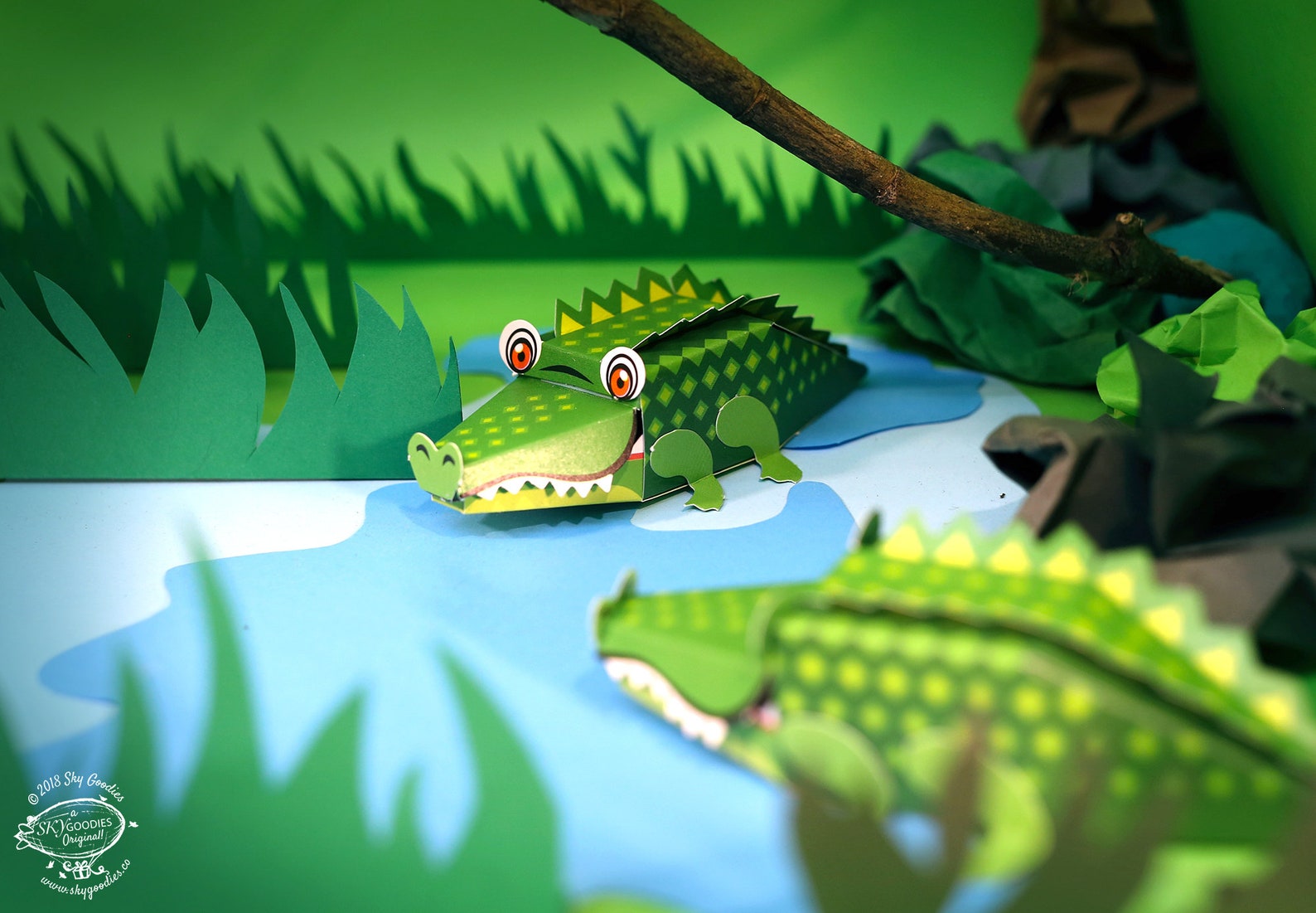 Printable DIY Mini Crocodile Paper Toy Educational Collectible - Etsy