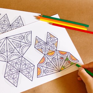 COLOR-ME Paper Ornament DIY Printable Papercraft / Activity Adult ...