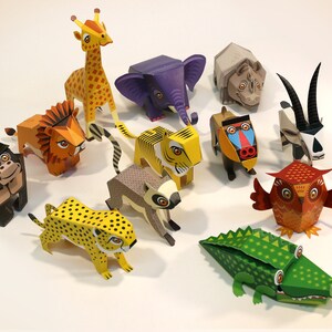 Printable DIY Mini Cheetah Paper Toy Educational Collectible Papercraft ...