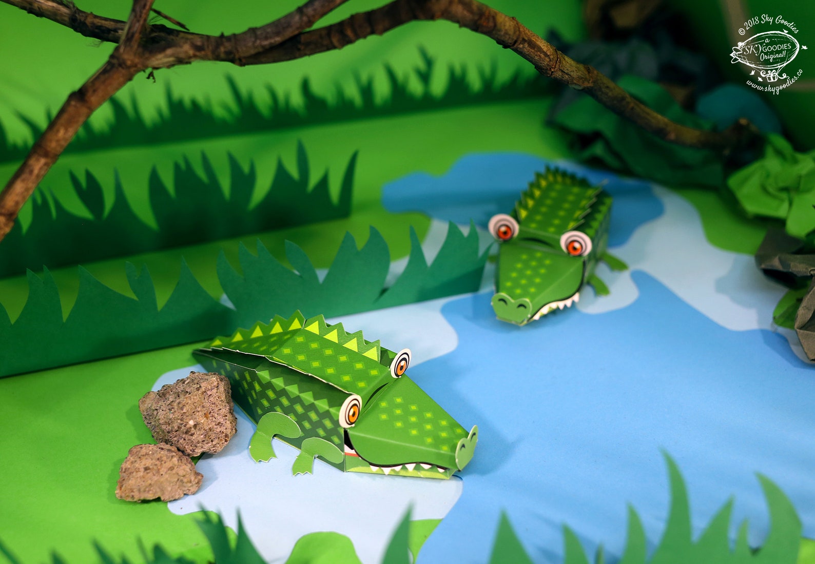 Printable DIY Mini Crocodile Paper Toy Educational Collectible | Etsy