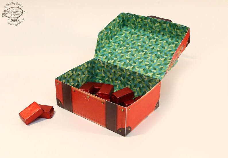 Buy Set of 2 Printable DIY Travel Suitcase Paper Gift Boxes / Online in ...