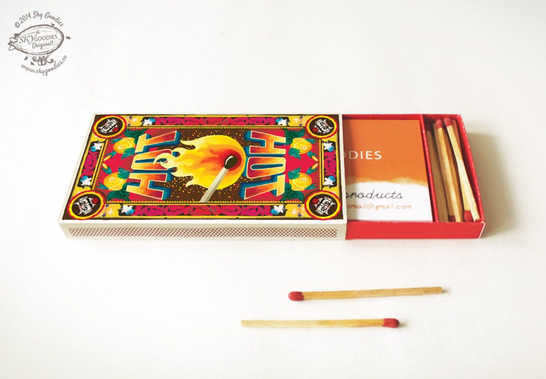 Printable DIY Matchbox Business Card or Cigarette Case: HOT - Etsy