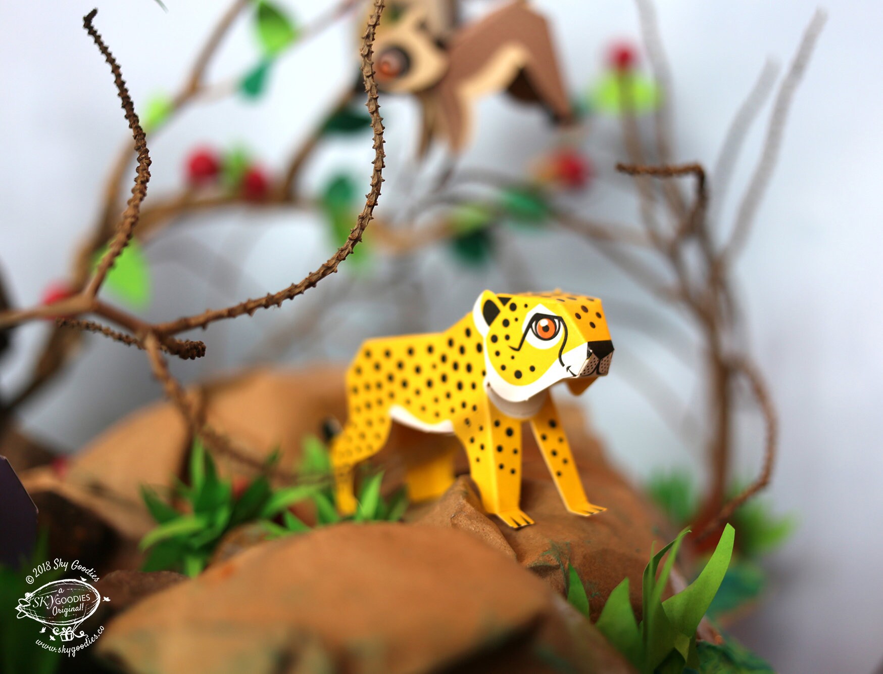Printable DIY Mini Cheetah Paper Toy Educational Collectible | Etsy