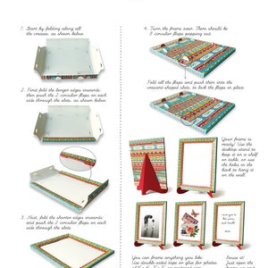 DIY Colorful Frame for Art or Photo Printable Papercraft - Etsy