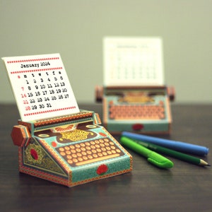 Printed Papercraft 2024 & 2025 DIY Paper Desk Calendar - Etsy