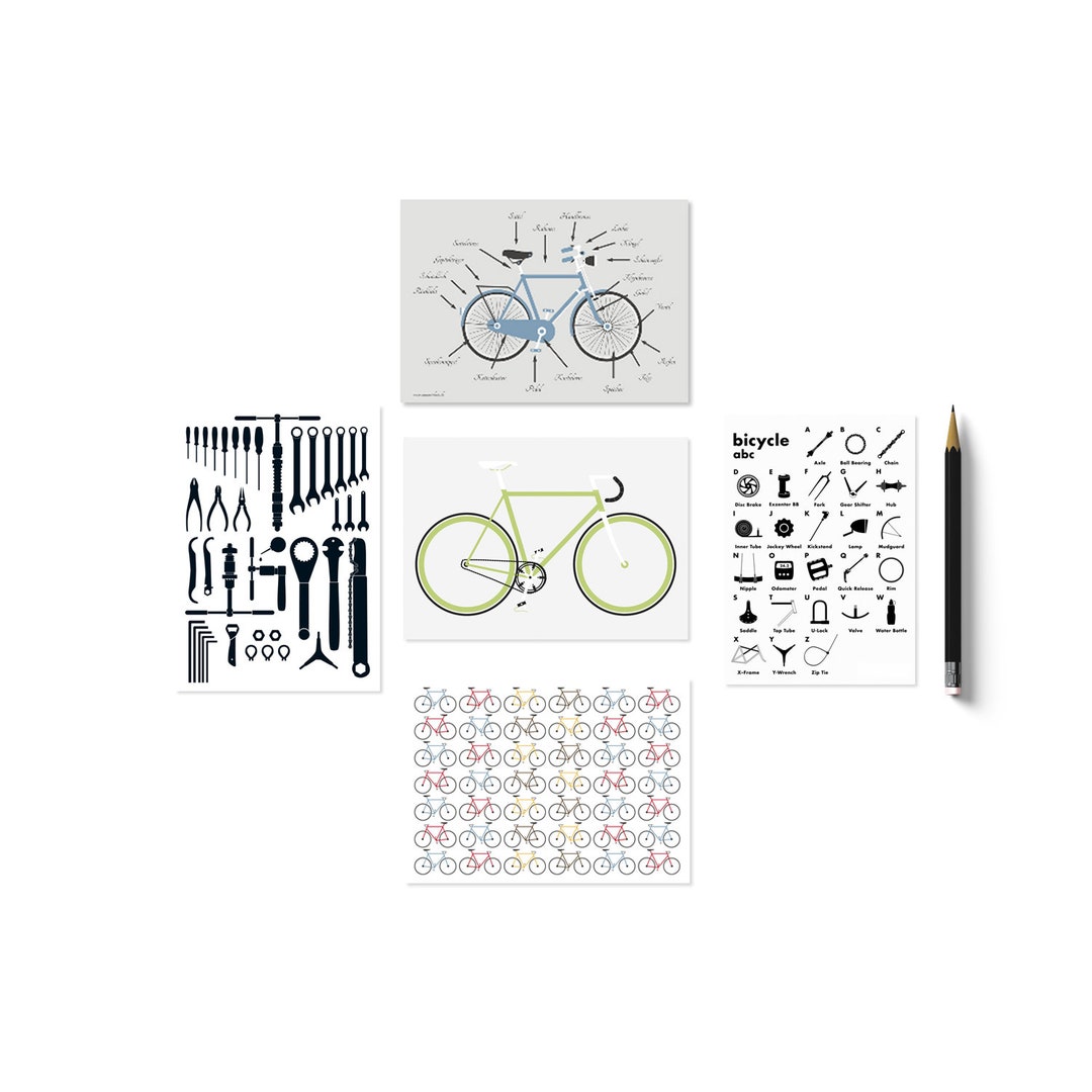Set of 10 Postcards Bicycle Racing Bike Bicycle Tools Dutch Bike - Etsy