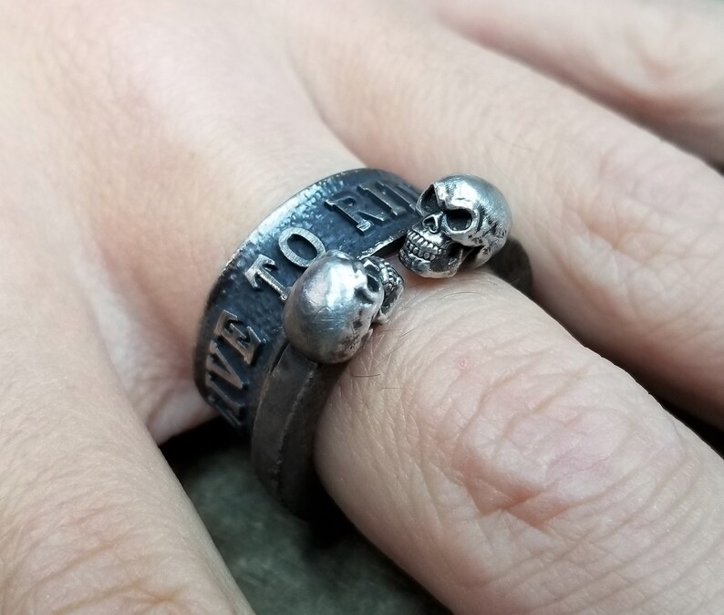 Ride to Live / Live to Ride Biker Ring / Harley Ring / | Etsy
