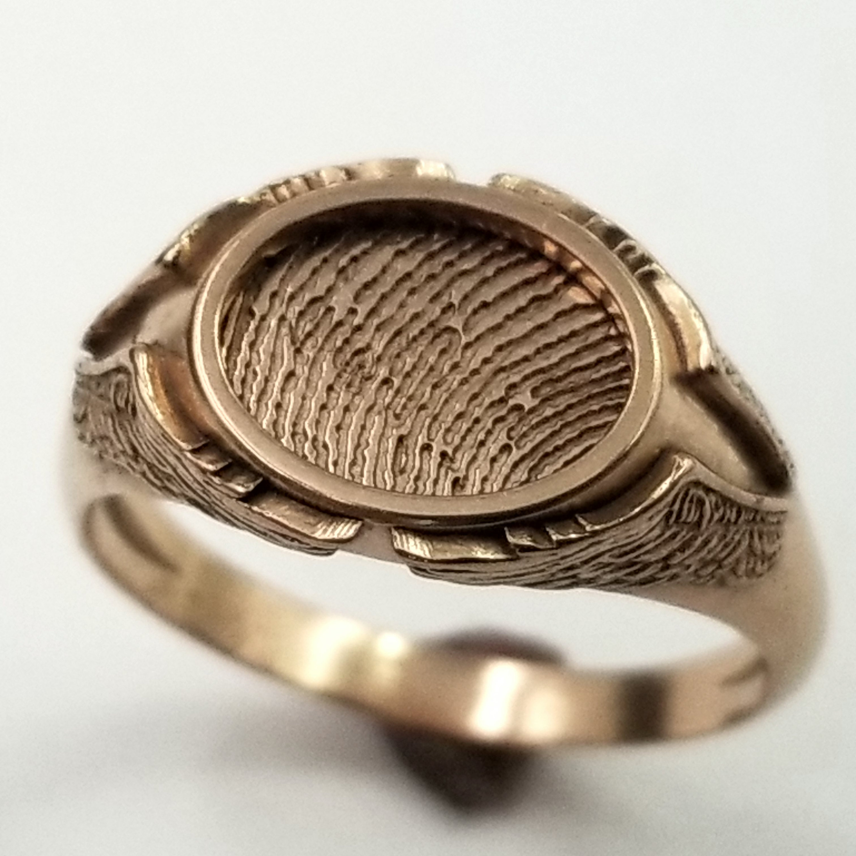 Actual Fingerprint Memorial Ring Fingerprint Ring Memorial | Etsy