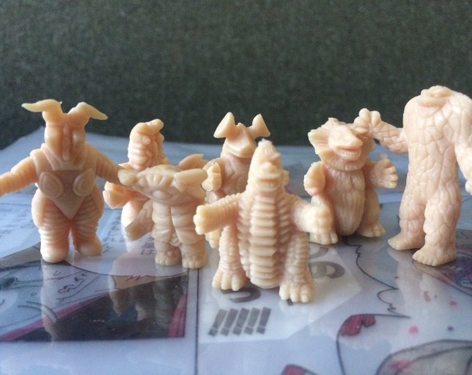 Vintage 80s Japan Popy Ultraman Kaiju Monster Kinkeshi Rubber Toys M.U ...