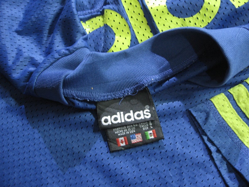 Vintage Adidas Hip Hop Jersey 90s Rap T Shirt Nylon Mesh Run - Etsy