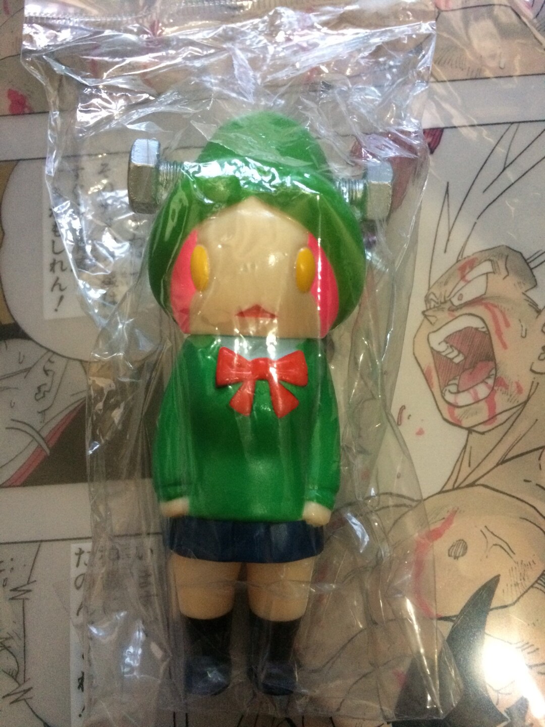 Sunguts Franken School Girl Japanese Indie Soft Vinyl Toy Sofubi Hand Painted Handmade Sofubi ...