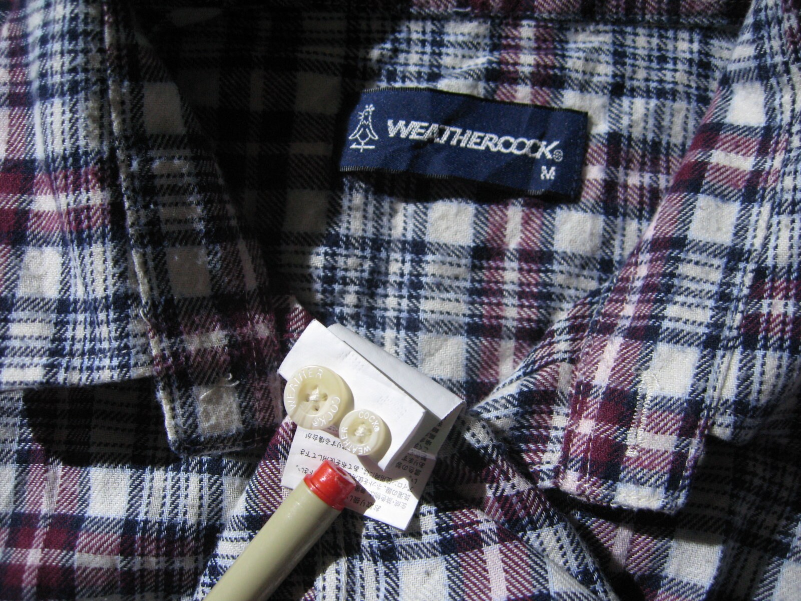 Size M Vintage Checkered Japanese Flannel Flannels Long Sleeved Plaid ...