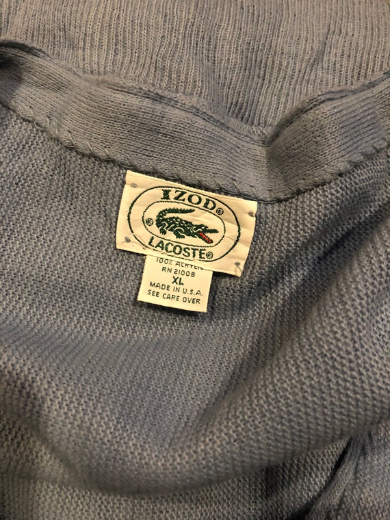 Vintage 1980s IZOD Lacoste Usa Button Blue Unisex Pul… - Gem