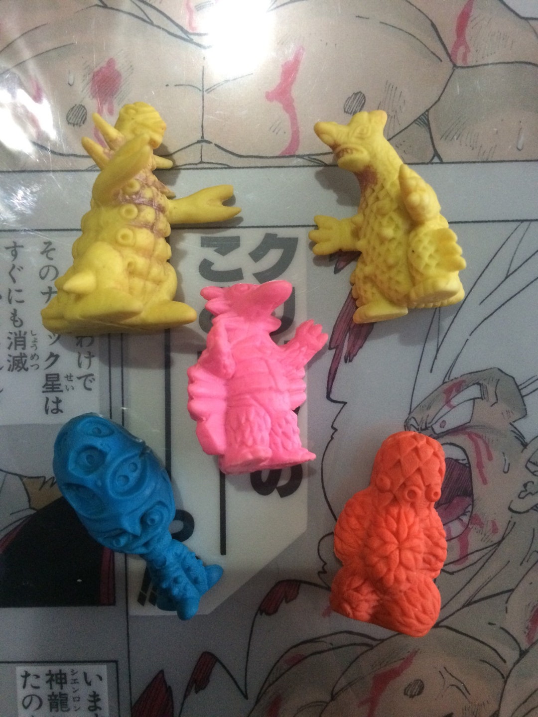 Vintage 80s Japan Popy Ultraman Kaiju Monster Kinkeshi Rubber Toys M.U ...