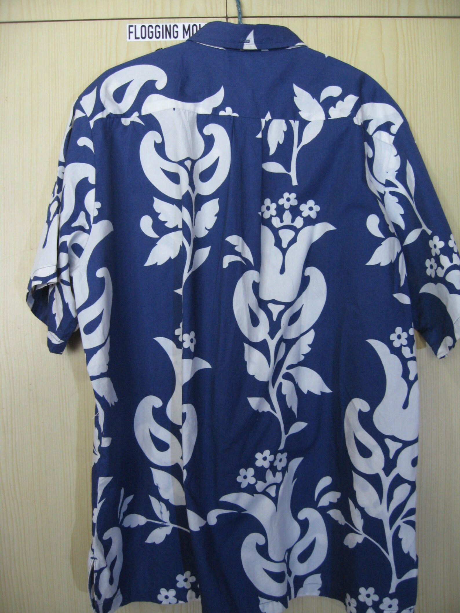 XL Rayon 1990s Vintage Khala Hawaiian Shirt Blue Floral Flower Short ...