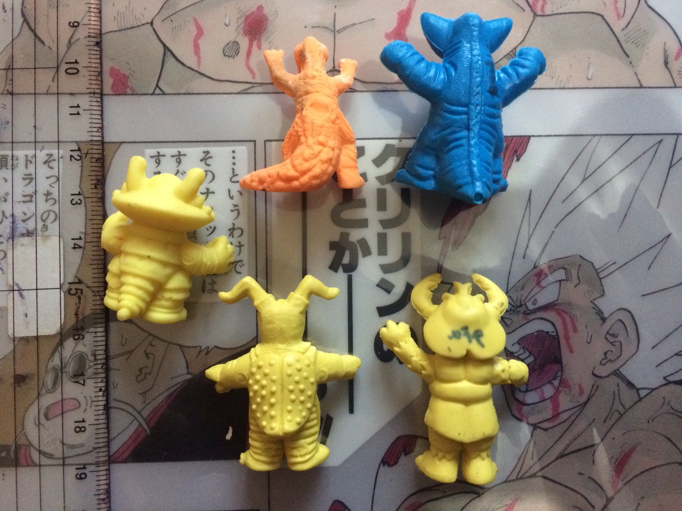 Vintage 80s Japan Popy Ultraman Kaiju Monster Kinkeshi Rubber Toys M.U ...