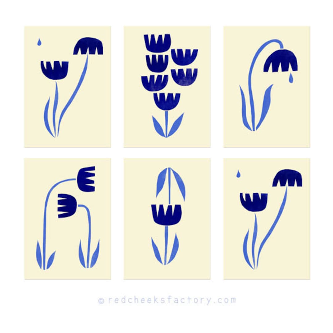 Set of 6 Typical Dutch Tulips Postcards - Dutch Greeting Cards - Flower ...