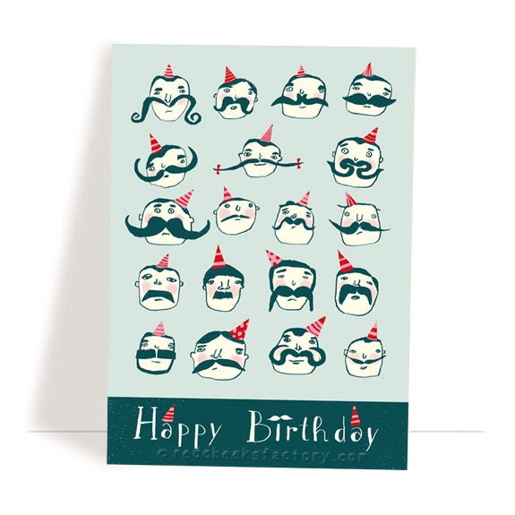 Set of 4 Whimsical Postcards Party Greeting Cards Birthday - Etsy