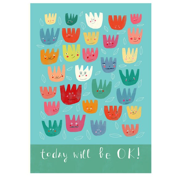 Mini Poster 'happy Tulips' A4 Poster Flower - Etsy