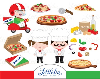 Pizza party clipart | Etsy