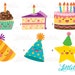 Birthday Clipart - Cute Birthday - 15097 - Etsy